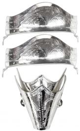 Modestone 4x Nickel Silver Boot Caps Filigree: 2 x Toe + 2 x Heel Silver